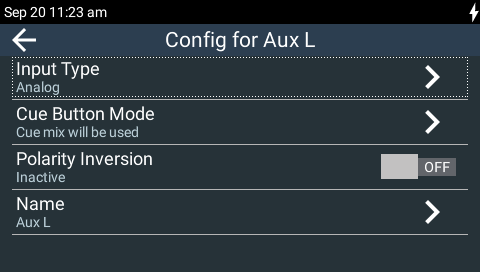 Input Levels and Input Settings